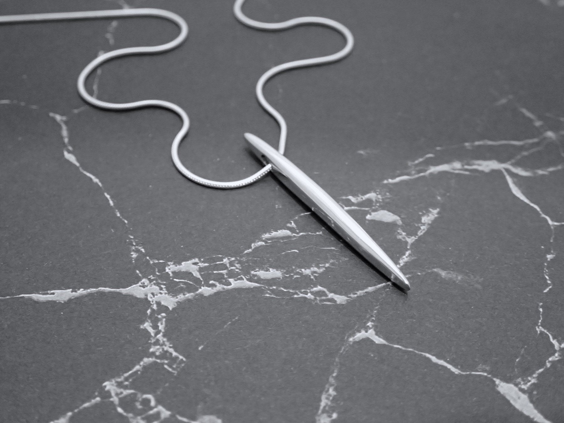 Splinter - Handmade Sterling Silver Pendant with Snake Chain ...